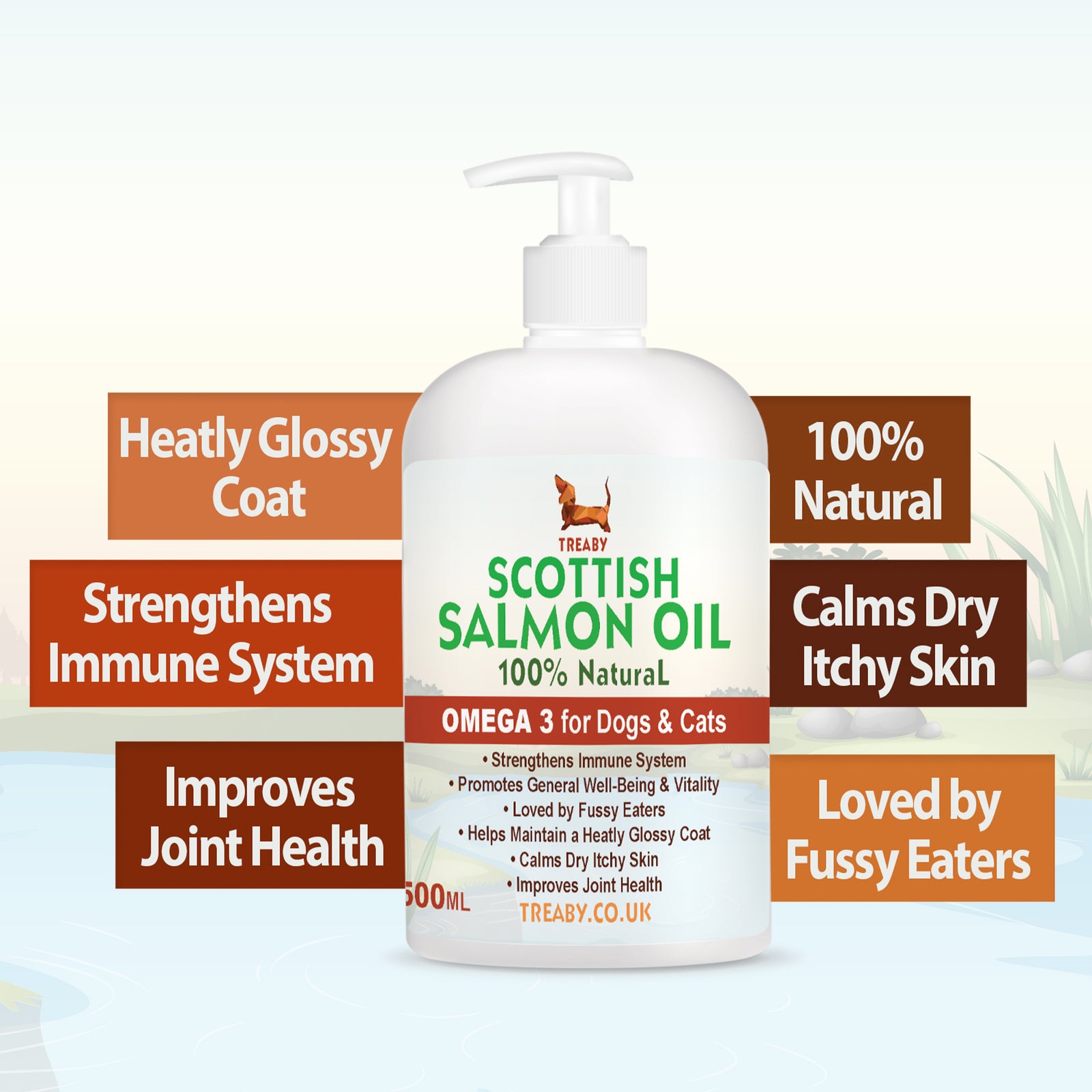 Premium Scottish Salmon Oil 500ml – Antler Chew